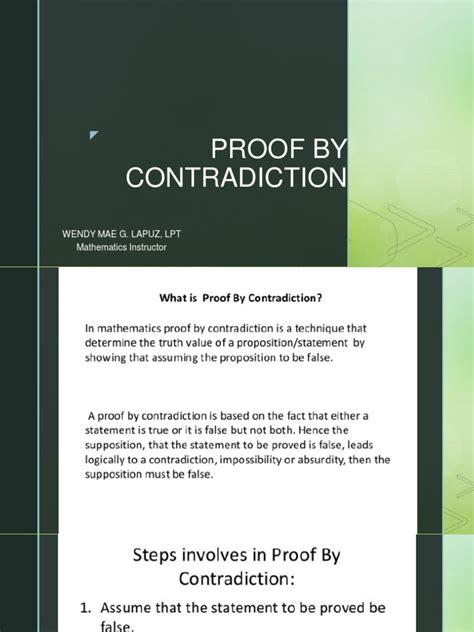 proof by contradiction pdf