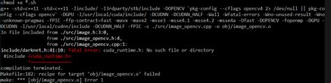 Makefile YOLO Bash Darknet No Such File Or Directory Stack