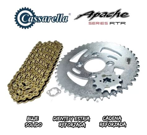 Kit De Arrastre Tvs Apache Rtr 200 Cassarella Reforzado Envío gratis