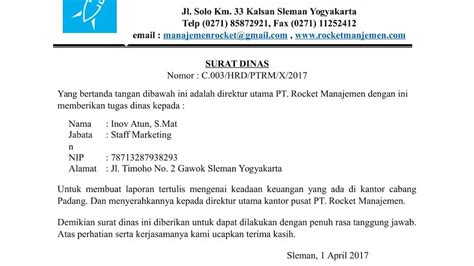 Contoh Surat Dinas Yang Benar Dan Tepat Perhatikan Cara Membuatnya