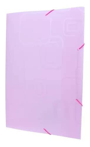 Carpeta Plástica Oficio 3 Solapas Con Elastico Color Pastel Color Rosa