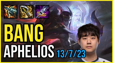BANG APHELIOS Vs KAI SA ADC KR MASTER PATCH 11 2 YouTube