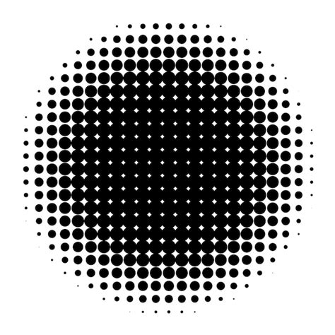 Círculo en semitono semitono punto patrón vector ilustración