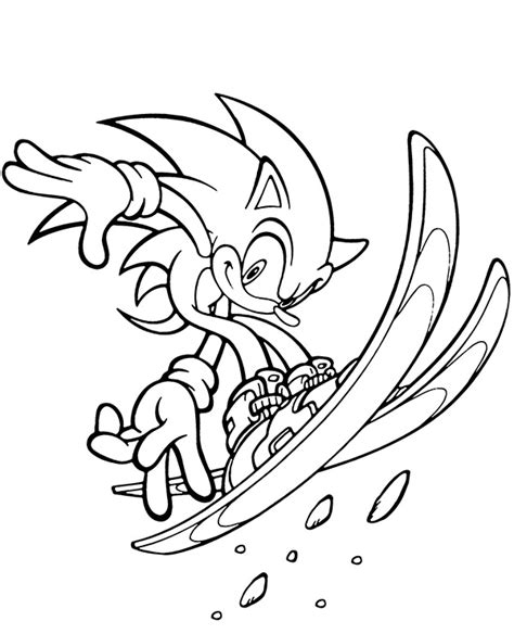 Kolorowanka Do Druku Sonic Narciarz E Kolorowanki Eu