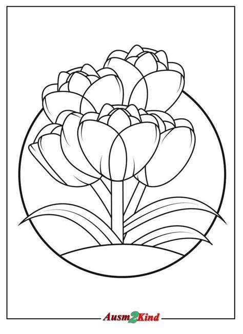Ausmalbilder Tulpe 10 Malvorlagen Einfach Und Detailliertes Bilder