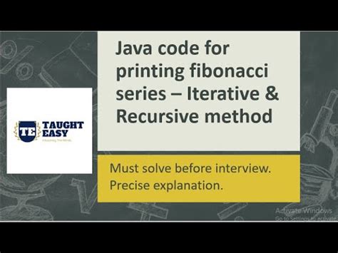 Java Code To Print Fibonacci Series Iterative Recursive Method Java