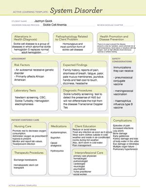 Spinal Cord Injury Template ATI Med Surg ACTIVE LEARNING TEMPLATES