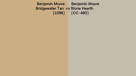 Benjamin Moore Bridgewater Tan Vs Stone Hearth Side By Side Comparison