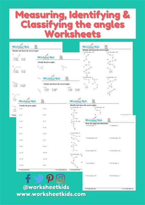 Identifying Types Of Angles Worksheet Pdf
