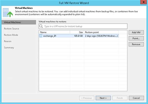 Step 2 Choose Virtual Machines To Restore Veeam Backup Guide For VSphere
