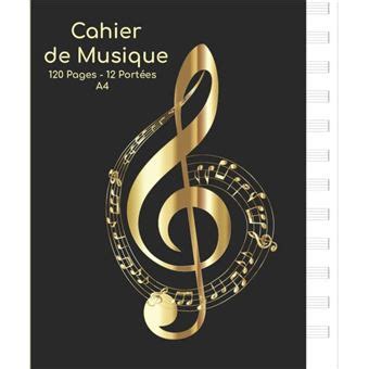 Cahier de musique Carnet de partitions Papier manuscrit Idéal pour les