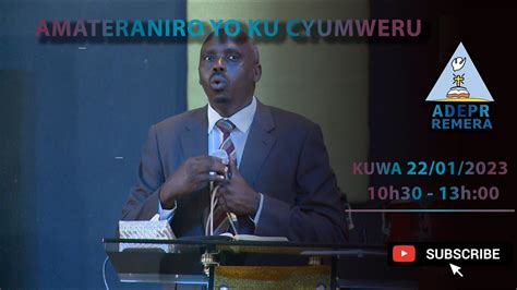 Amateraniro Yo Ku Cyumweru Tariki Iteraniro Rya Kabiri