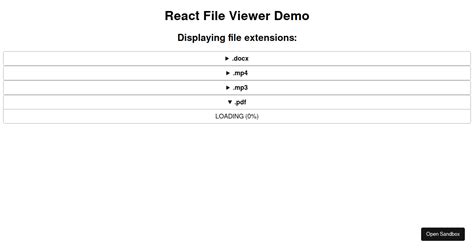 react file viewer example docx pdf mp4 forked codesandbox