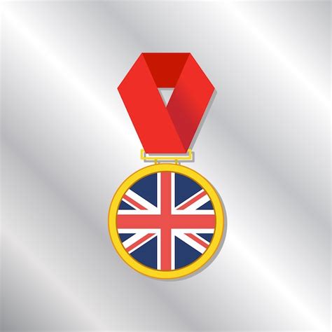 Ilustração do modelo de bandeira do reino unido Vetor Premium