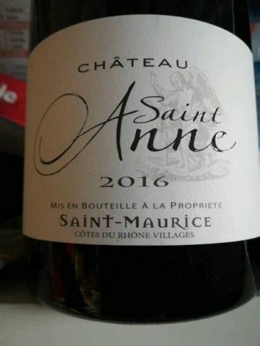 Cave les Coteaux de Saint Maurice Château Saint Anne Vivino US