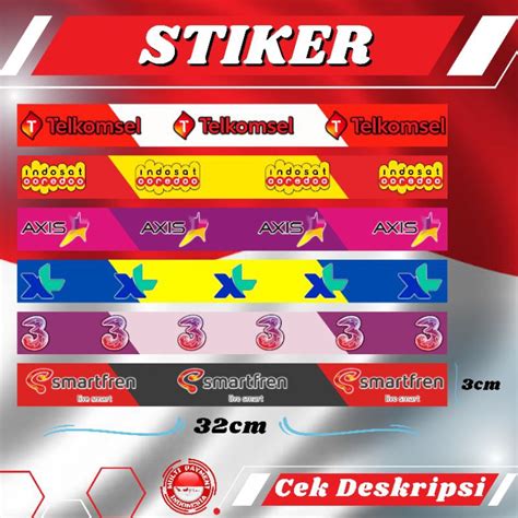 Jual STIKER VINYL ETALASE KONTER LOGO OPERATOR ISI 15PCS Shopee Indonesia