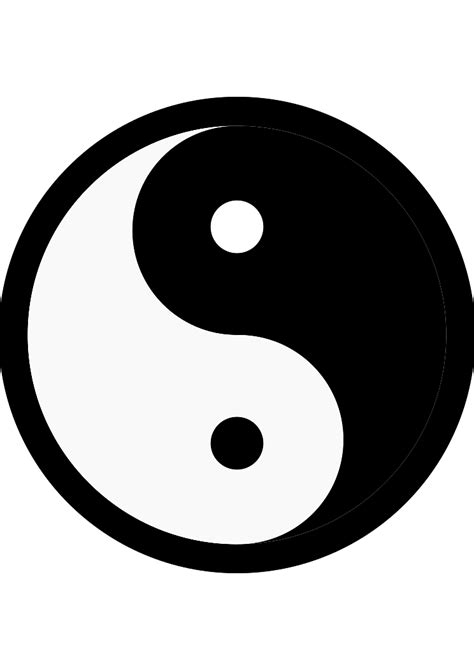 Símbolo clásico Yin Yang blanco y negro PNG transparente StickPNG
