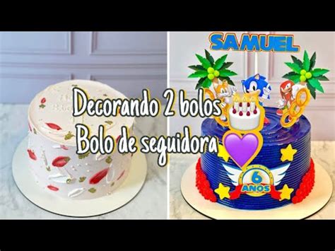 DECORANDO 2 BOLOS DE ENCOMENDA BOLO DE SEGUIDORA Leticia Borgheti