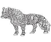 Coloriage Incroyable Cheval Mandala Adulte Dessin Adulte Cheval à imprimer