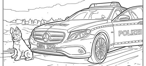 Mercedes Auto Della Polizia Da Colorare Scarica Stampa O Colora