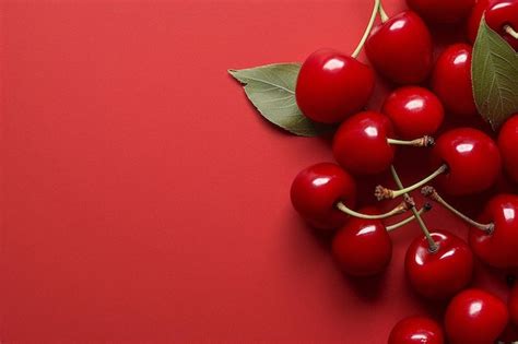 Premium AI Image Red Cherry Background