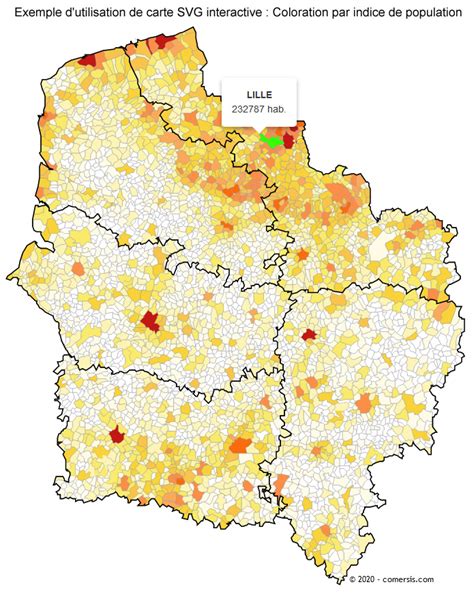Carte Svg Interactive Des Villes Et Communes Des Hauts De France