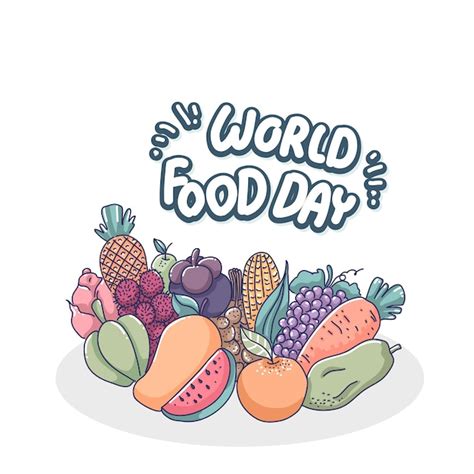 Dia Mundial Da Alimenta O Vetor Premium