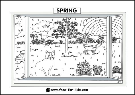 Seasons Colouring Pages Free Printable Pictures Of The Four Seasons