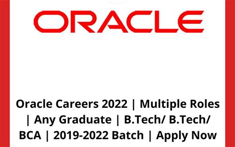 Oracle Careers Multiple Roles Any Graduate B Tech B Tech