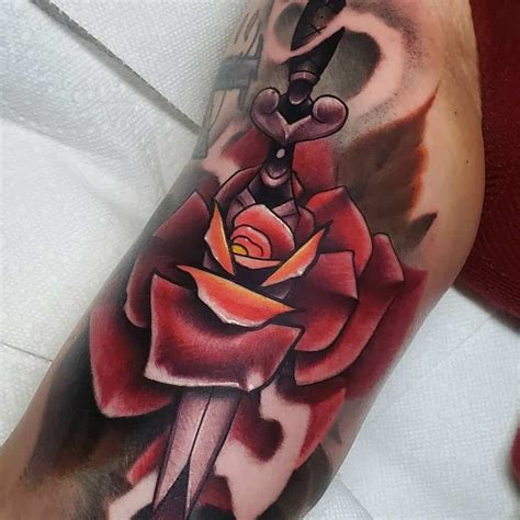 Dagger And Flower Tattoo Meaning Best Flower Site