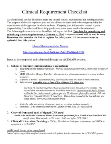Requirement Checklist 10 Examples Format How To Make PDF