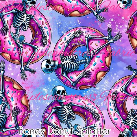 Boney Donut Splatter Purpleseamstress Fabric