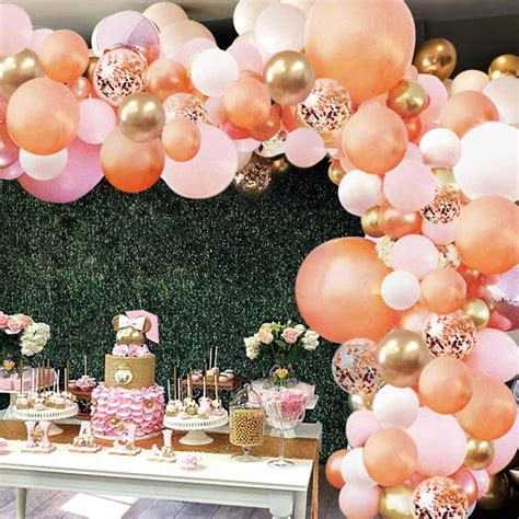 Buy Rose Gold Balloon Garland Arch Kit Pieces Rose Gold Pink White