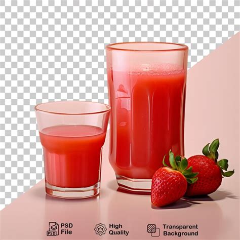 Saboroso Batido De Fresa Aislado Sobre Un Fondo Transparente Incluye
