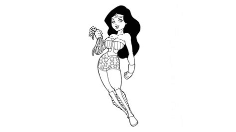 Dibujo De Wonder Woman Para Colorear Y Pintar