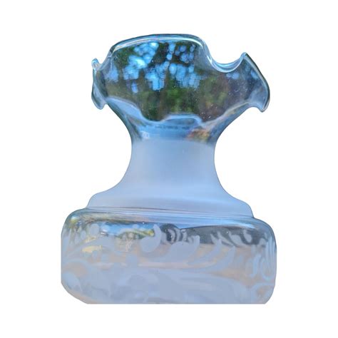 Abat Jour Haut Tulipe En Verre D Poli Ouverture Cm Vintage Transparent