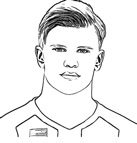 Manchester City Erling Haaland Coloring Page Free Printable Coloring