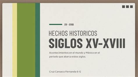 LINEA DEL TIEMPO SIGLOS XV XVIII