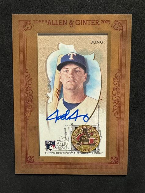 Josh Jung Topps Allen Ginter Ma Jj Framed Mini Auto Raw Price