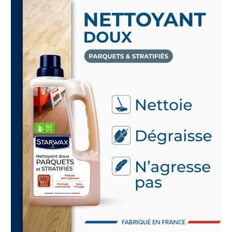 Nettoyant doux pour parquets et sols stratifiés 1L STARWAX