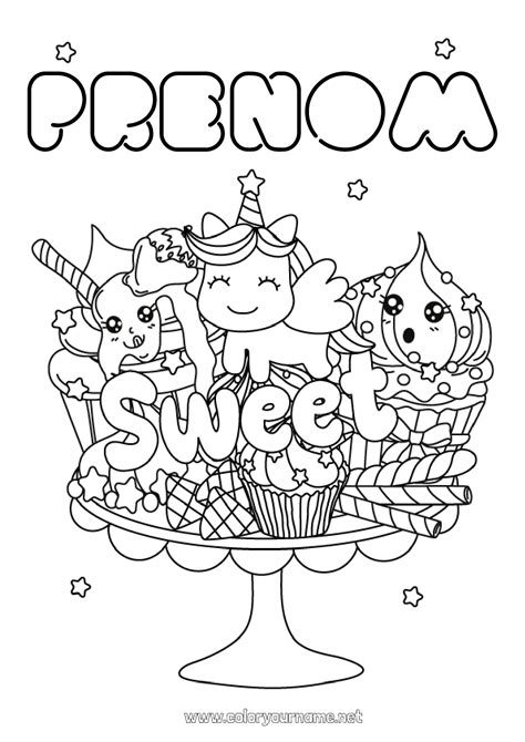 Coloriage N Mignon Kawaii Nourriture