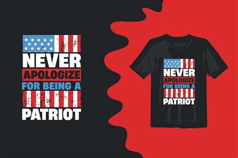 Dise O De Camiseta Del D A De Los Patriotas De La Bandera