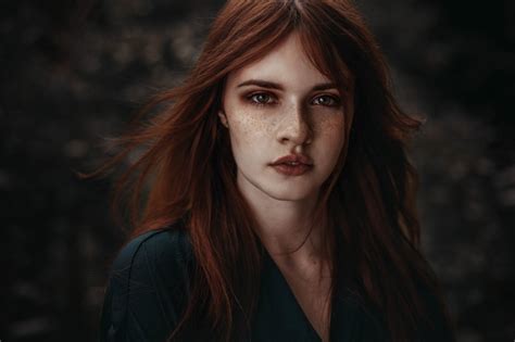 Hintergrundbilder Gesicht Frau Rothaarige Modell Porträt lange