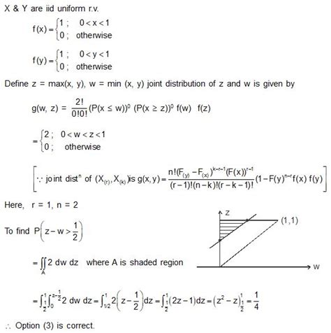 let x and y be i i d uniform 0 1 random variables let z max x y and w min