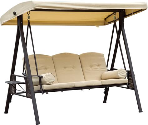 Outsunny 3 Seater Garden Swing Chair Outdoor Hammock Bench W