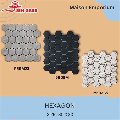 Jual MOSAIC KERAMIK SIN GRES HEXAGON Mozaic Mosaik Mozaik TILE DAPUR