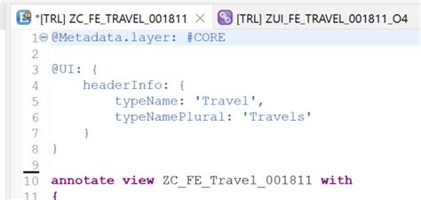 abap restful application programming model [11] travel service annotations for list page