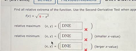 Solved Find All Relative Extrema Of The Function Use The Chegg