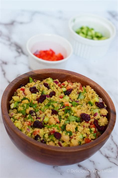 Chickpea Quinoa Salad Deliciously Vegetarian