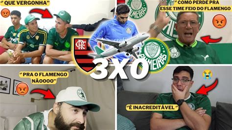 REAÇÕES PALMEIRENSES E AVIÃO TRISTE FLAMENGO 3X0 PALMEIRAS